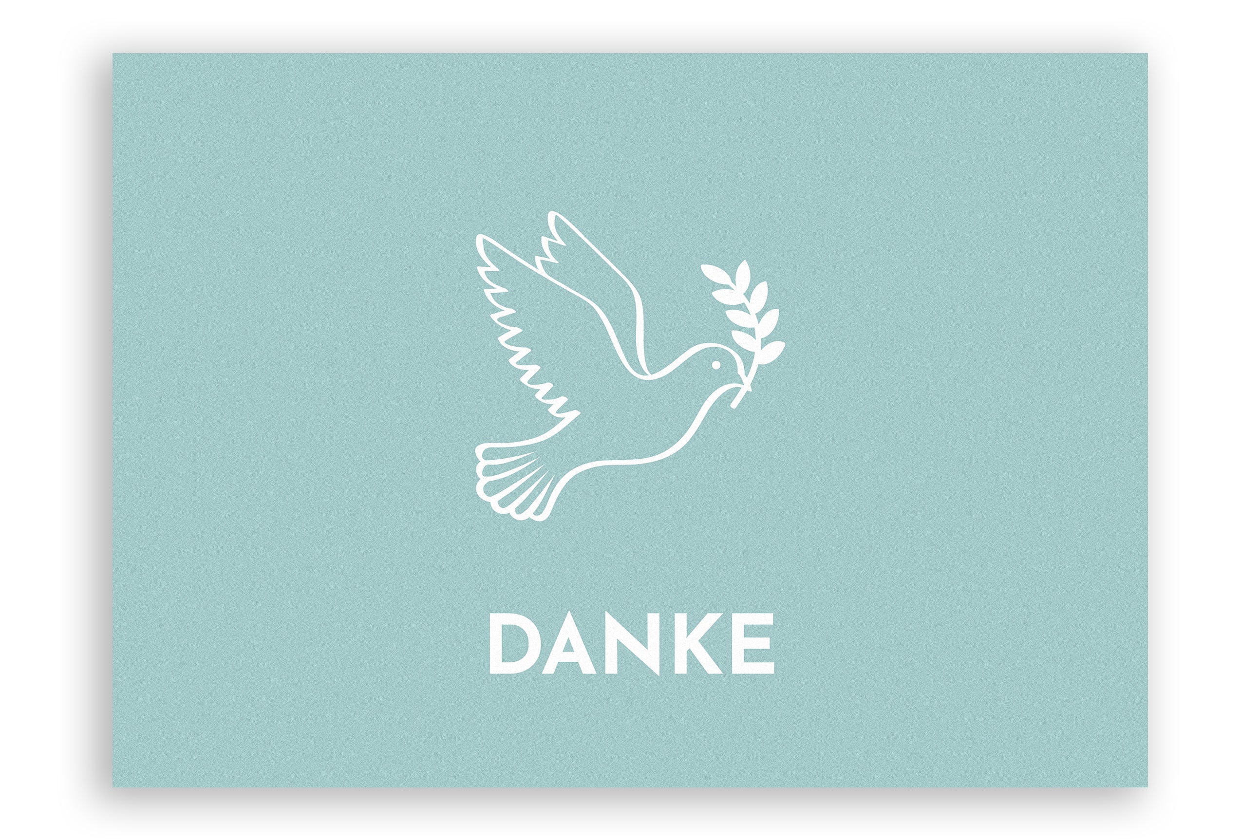 Friendly Fox Dankeskarten Taube, 12x Dankeschön Karten mit Friedenstau