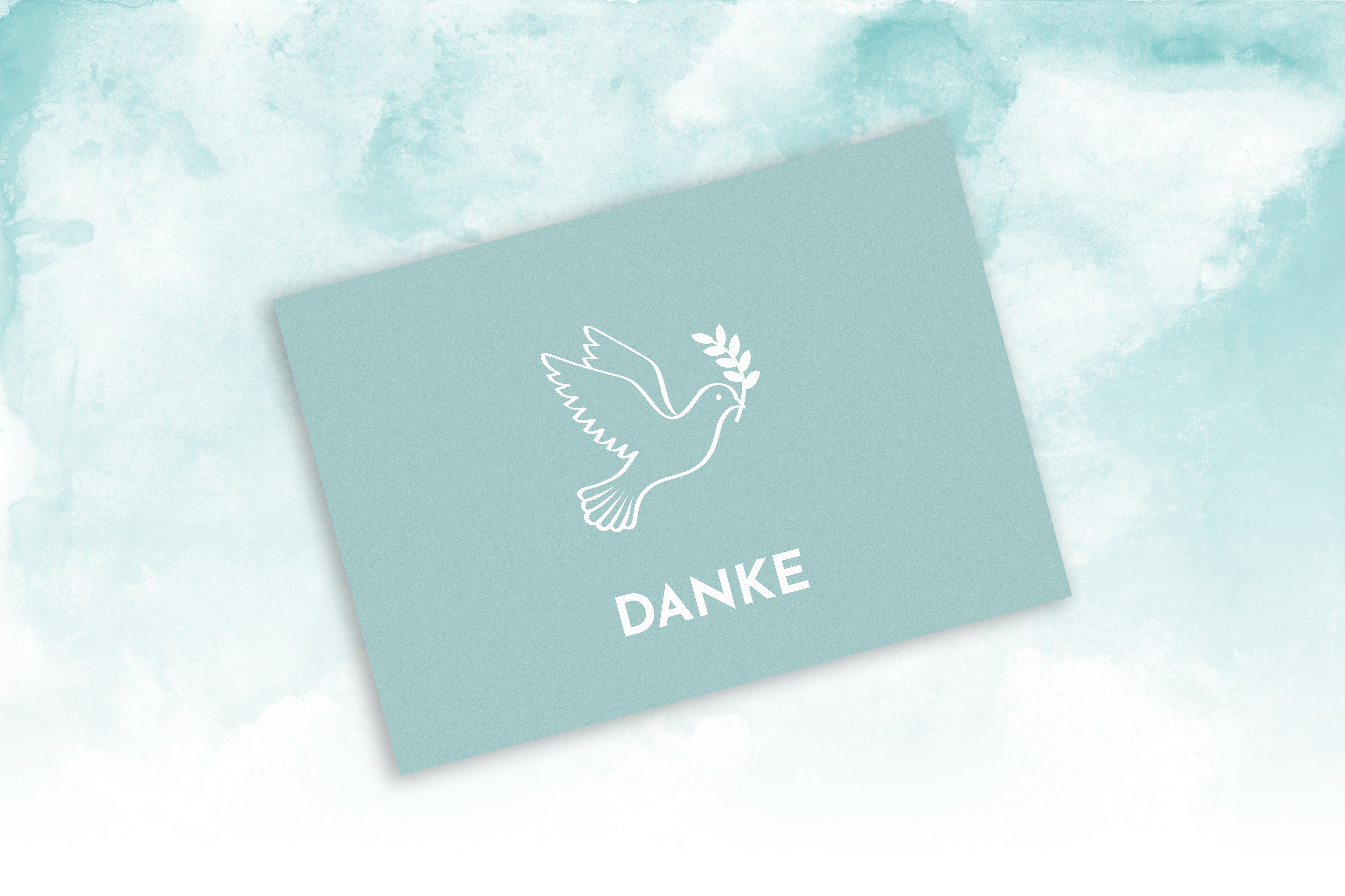 Friendly Fox Dankeskarten Taube, 12x Dankeschön Karten mit Friedenstau